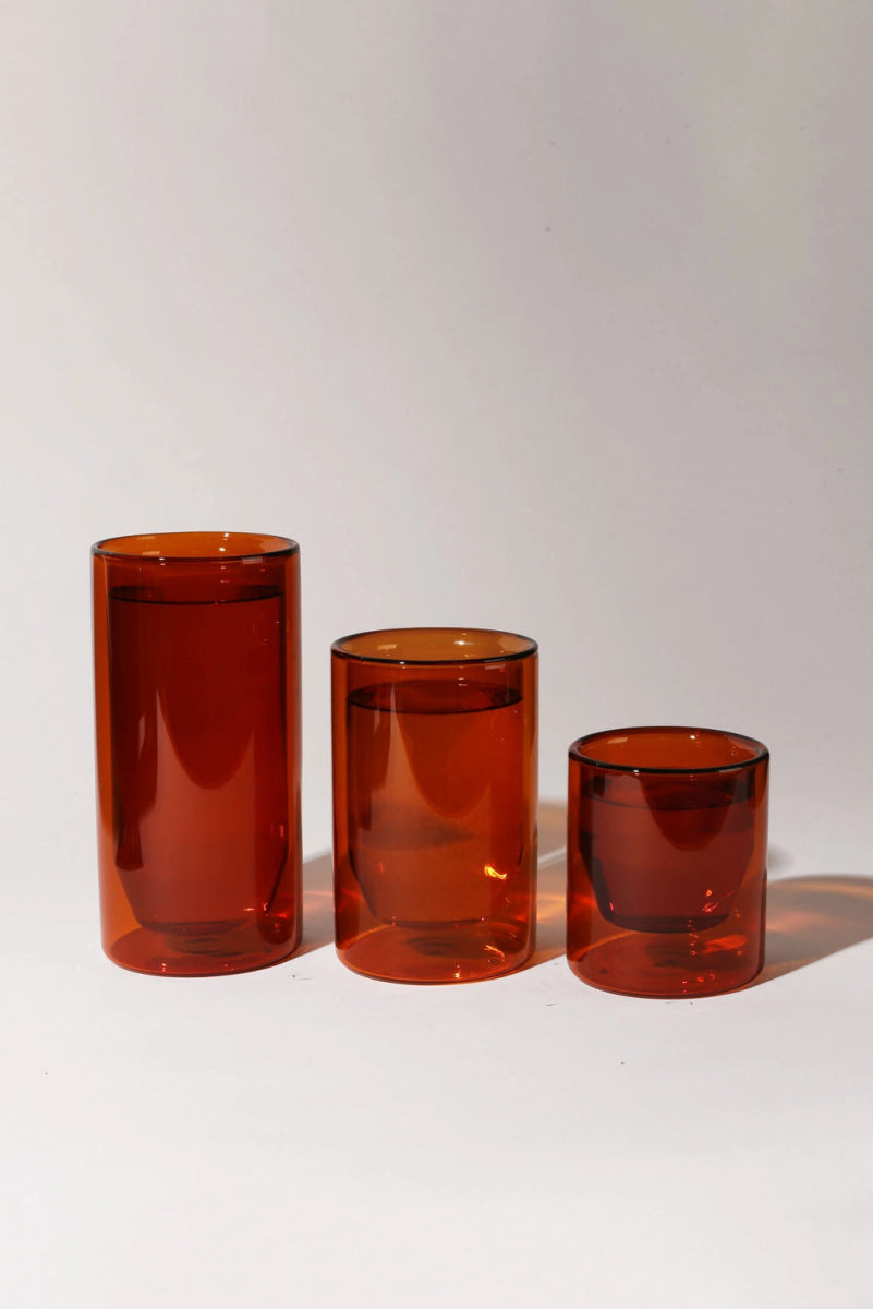 Double Walled Glass Set - Amber – Magic Hour