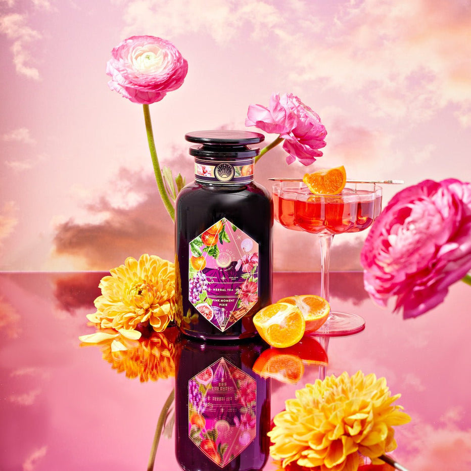 Herbal Tea | Pink Moment Pixie - Hibiscus Tangerine Dream Herbal Tea ...